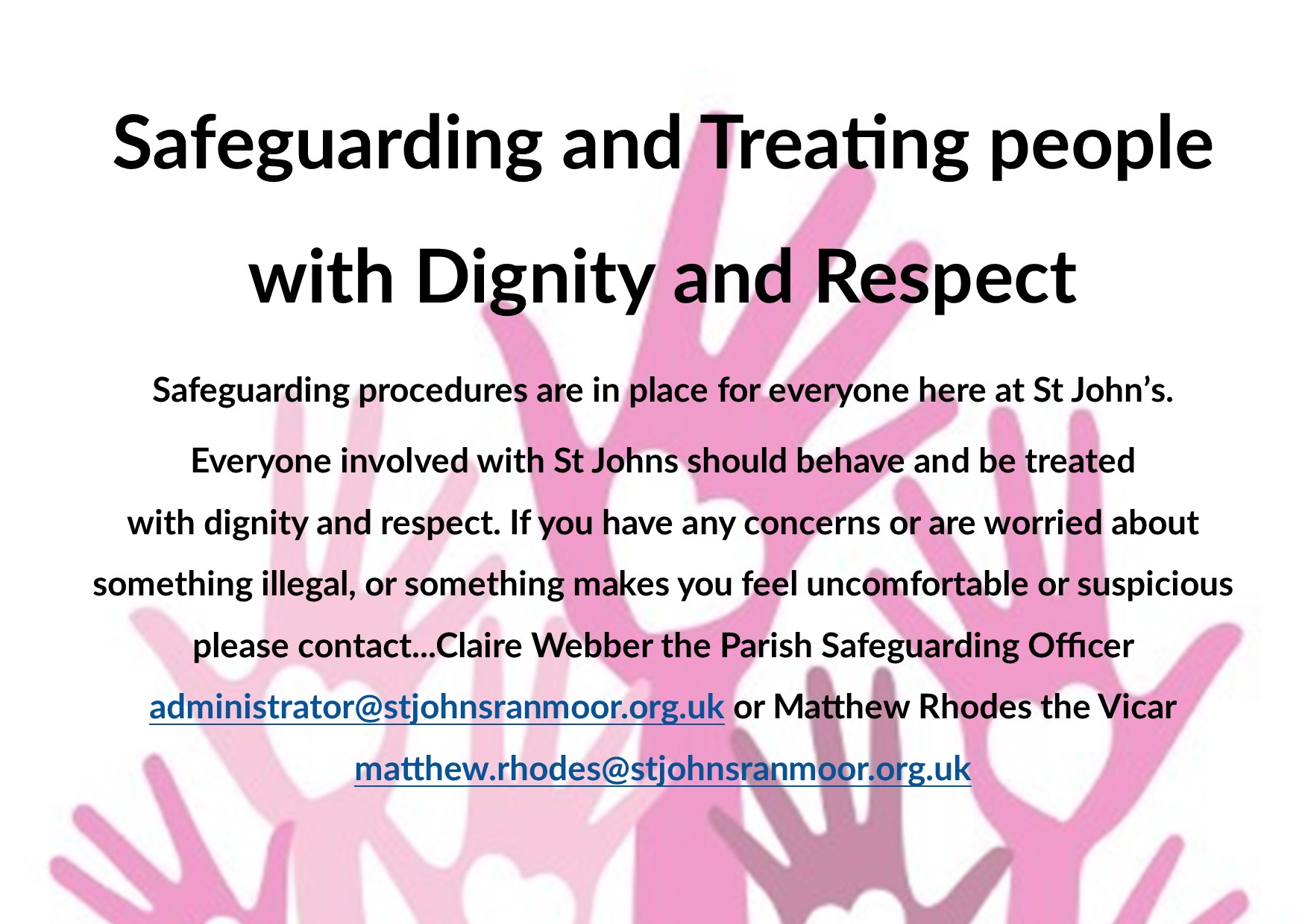 St John's Church, Ranmoor : Safeguarding