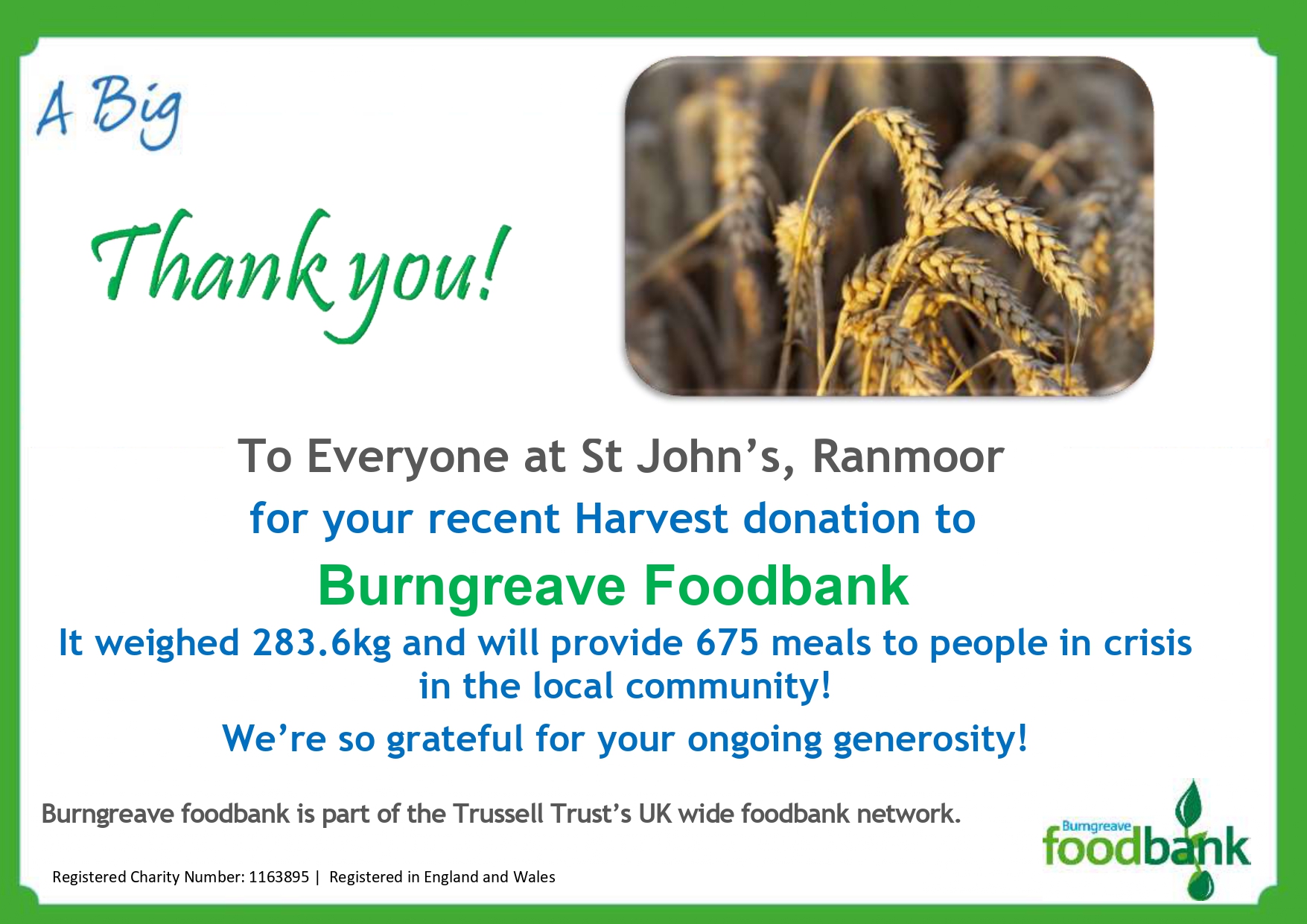 St John's Church, Ranmoor : Burngreave Foodbank